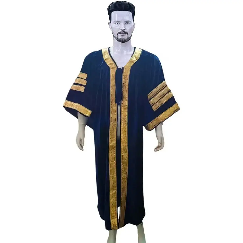 Dark Blue Velvet Graduation Gown – CostumeWala
