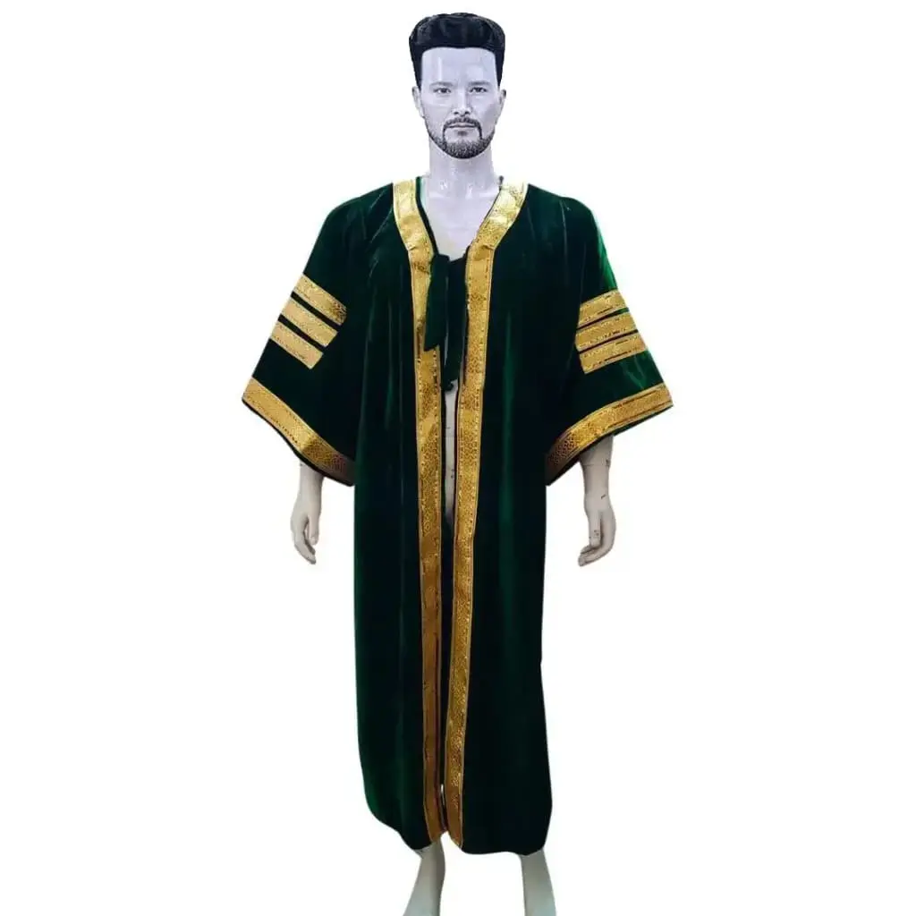 Forest Green Velvet Graduation Gown – CostumeWala